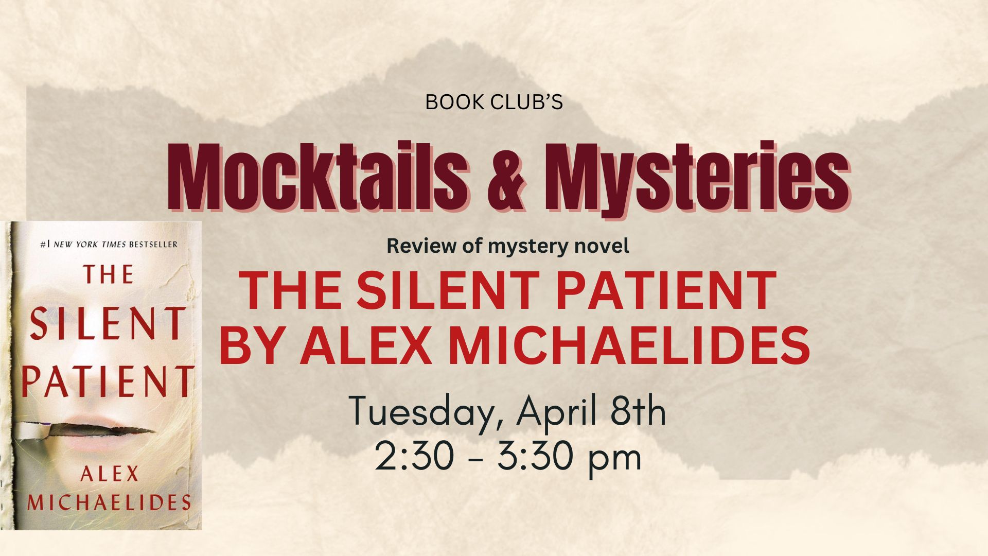 Mocktails & Mysteries Book Club | Markesan Public Library